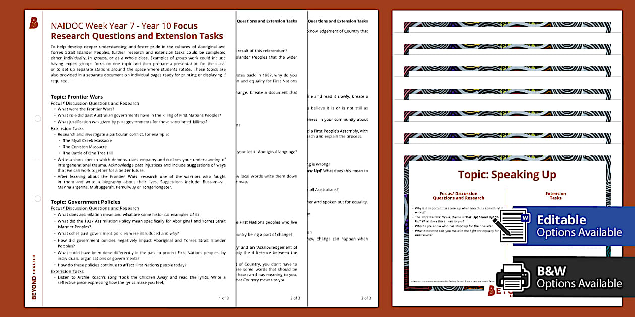 NAIDOC Week Research Pack - Beyond NAIDOC Week Resources