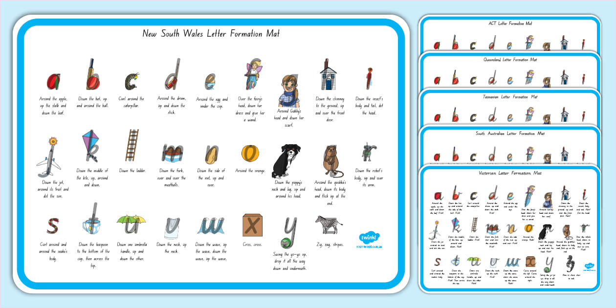 Letter Formation Mat - Australia