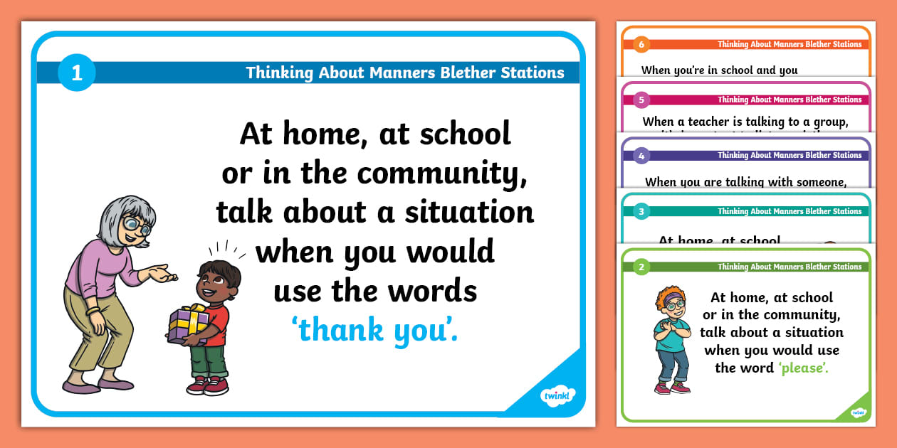Thinking About Manners Blether Stations (teacher made)