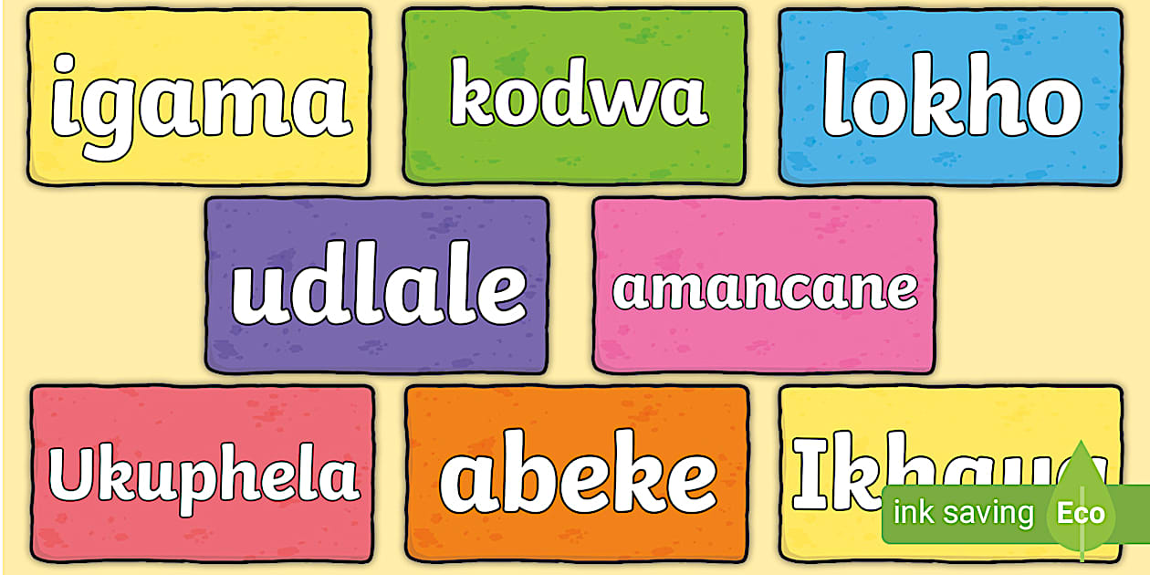 Zulu Words | 100 High Frequency Words In Zulu - Twinkl