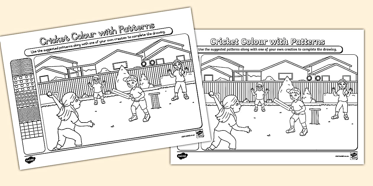 Cricket Colour with Patterns Activity (teacher made)