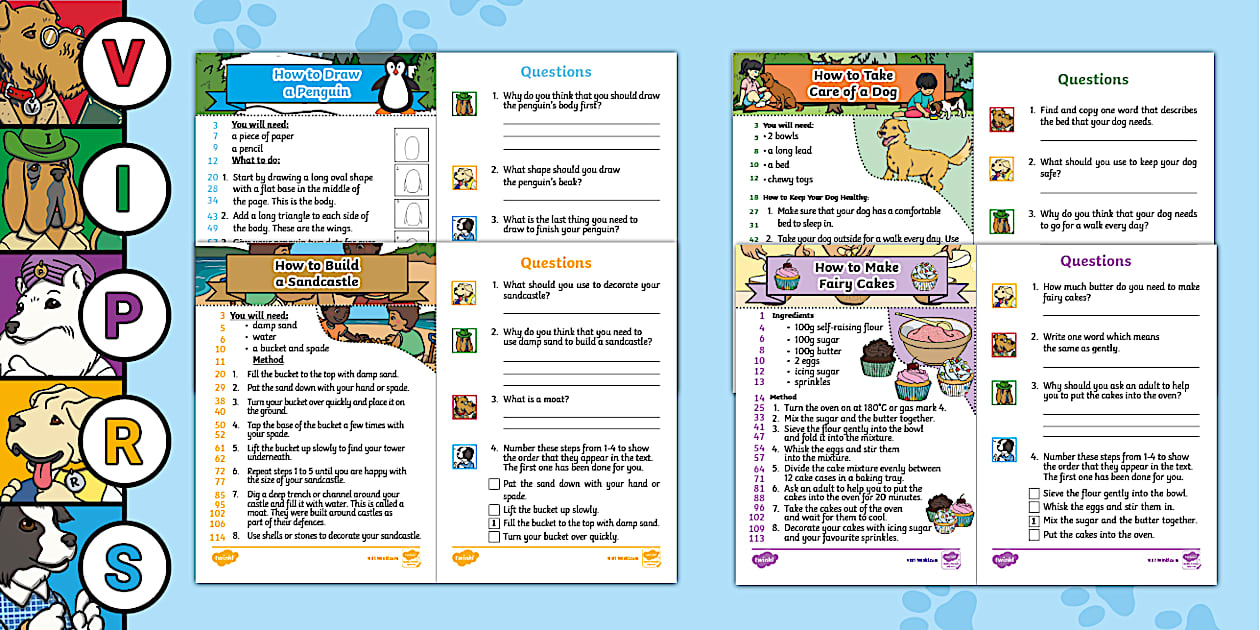 KS1 60-Second Reads: Instructional Texts Activity Pack
