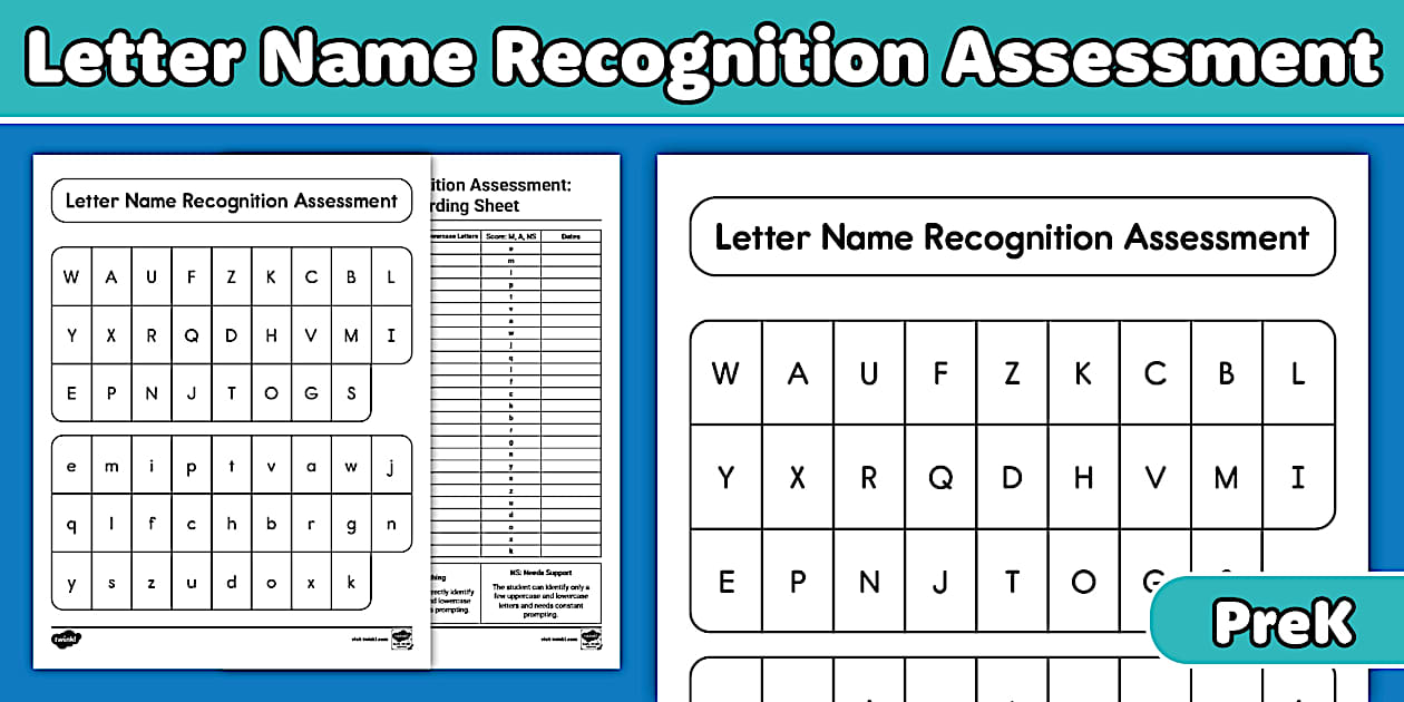 Prekindergarten Letter Name Recognition Assessment