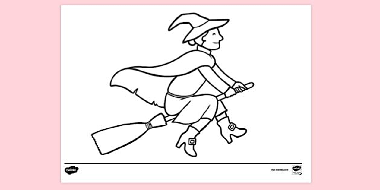 Evil Witch Colouring Sheet | Colouring Sheets - Twinkl