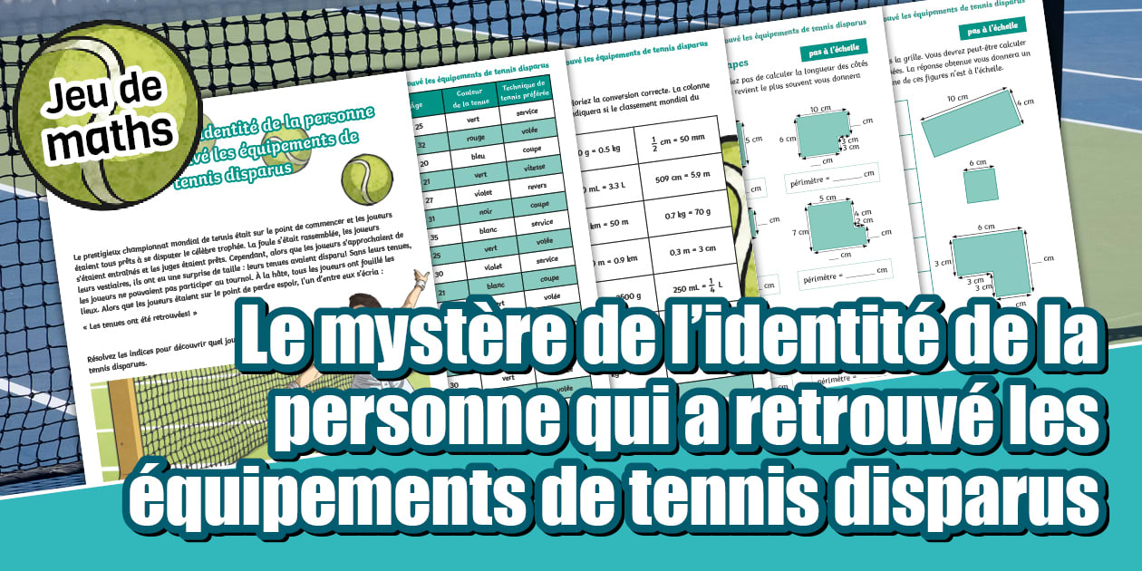 Mystery of Who Found the Missing Tennis Kits Game French