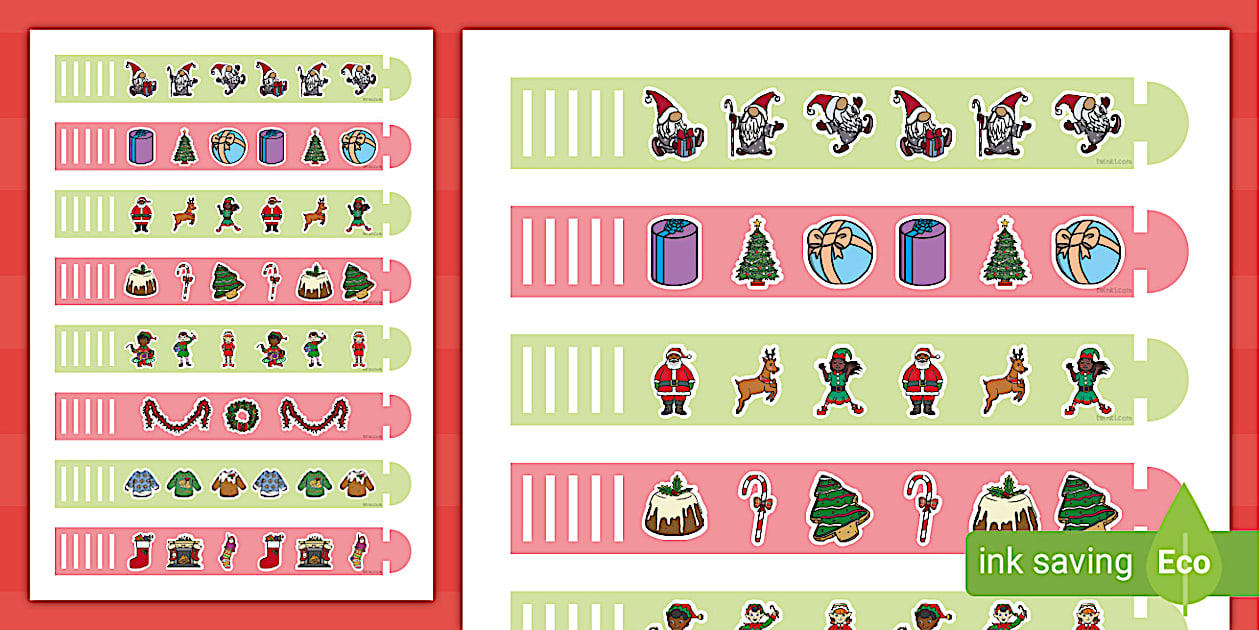Christmas Wristbands (teacher made) - Twinkl