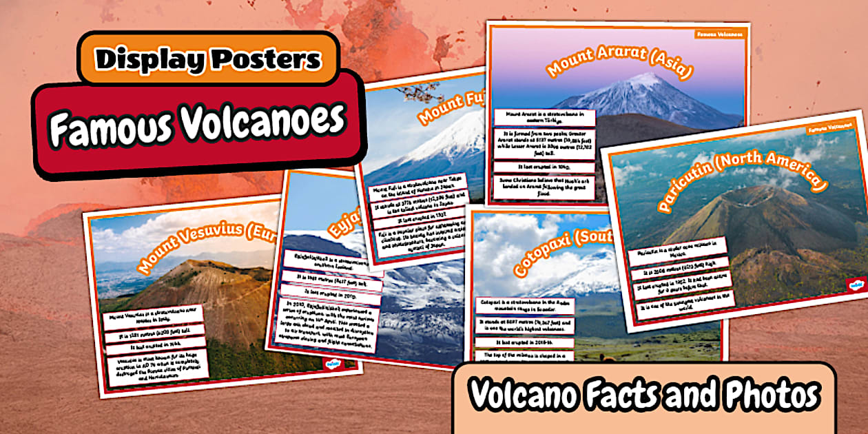 Famous Volcanoes Display Posters - Twinkl - KS2