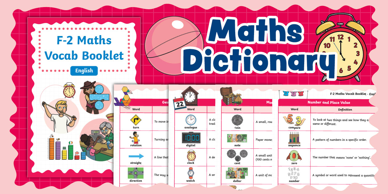 F-2 Maths Vocab Booklet