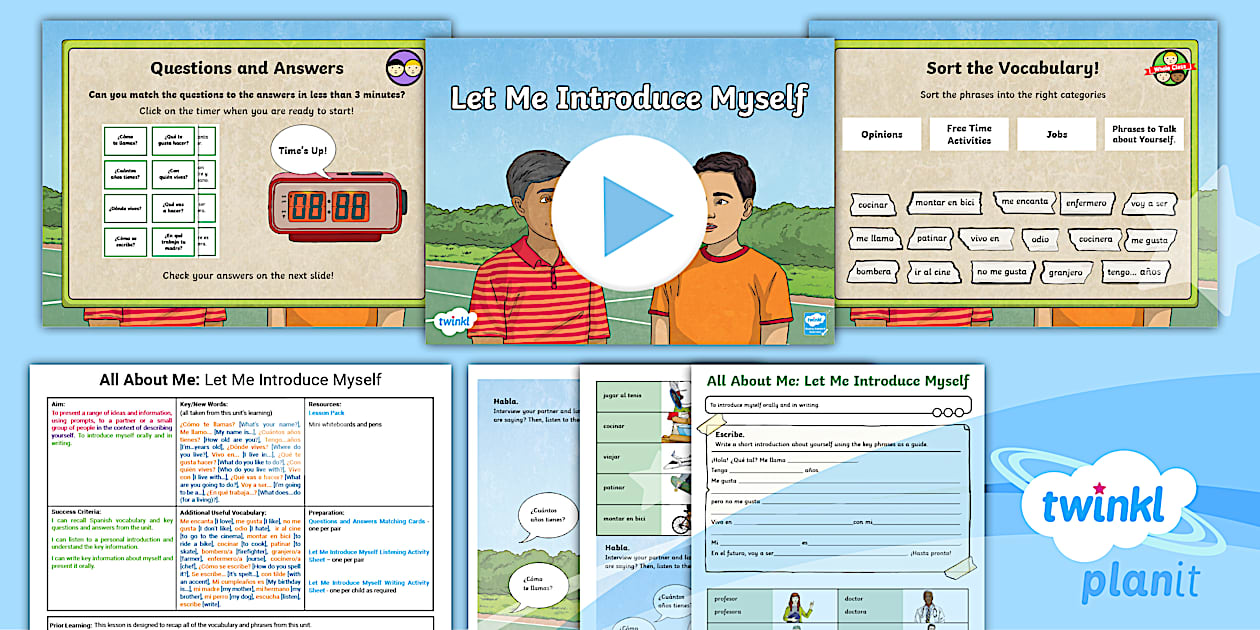 👉 PlanIt Year 5 Spanish Lesson: Let Me Introduce Myself