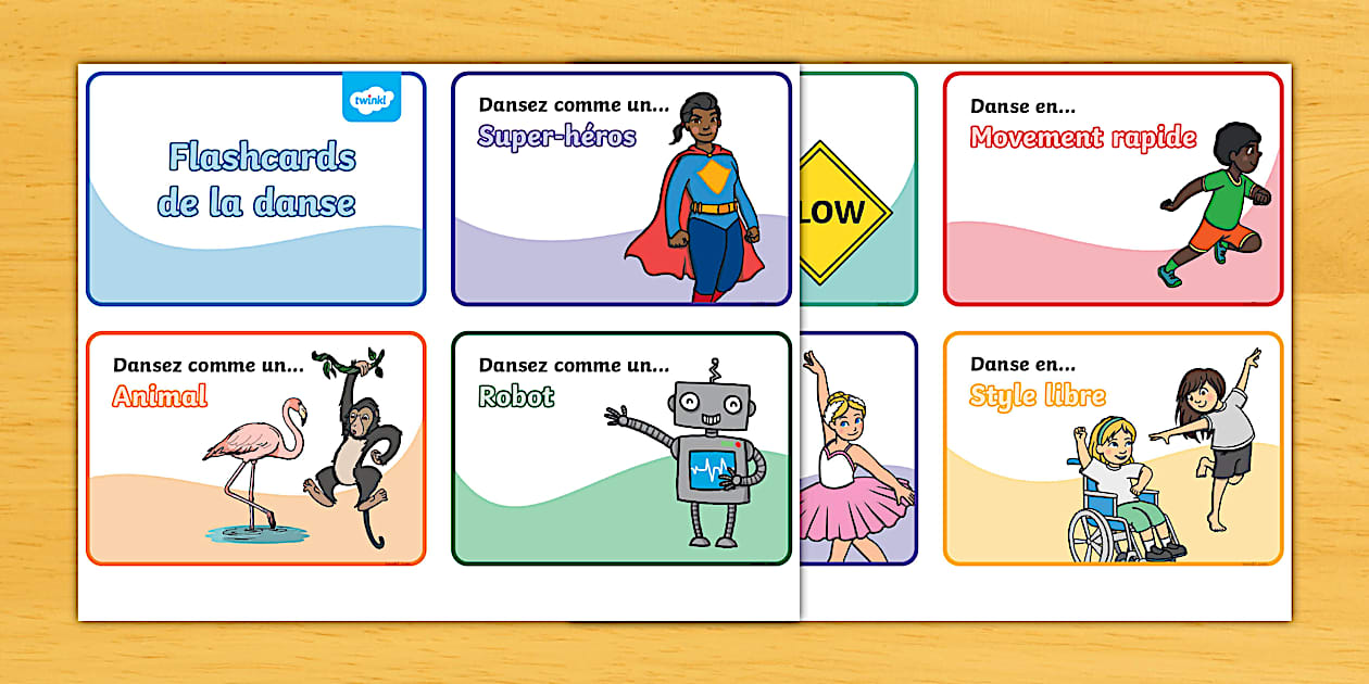 Dancing Flashcards French (teacher made) - Twinkl