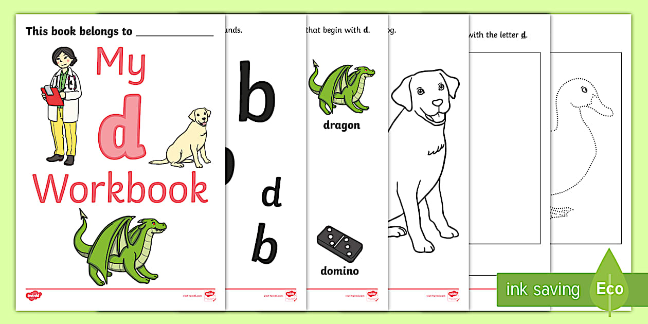 My Letter 'd' Workbook (K1) (teacher made) - Twinkl
