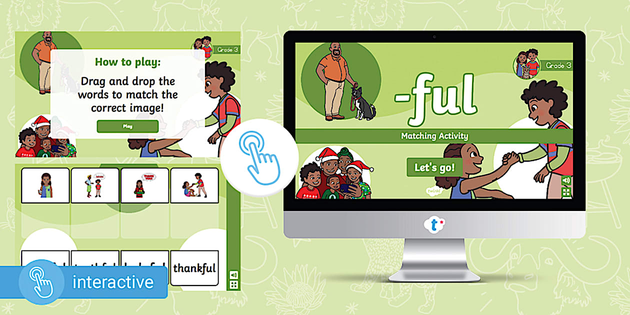 Grade 3 Phonics: -ful Suffix Interactive Go! Game - Twinkl