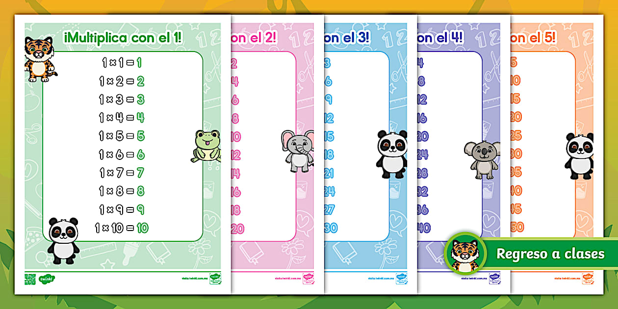 Tablas de multiplicar