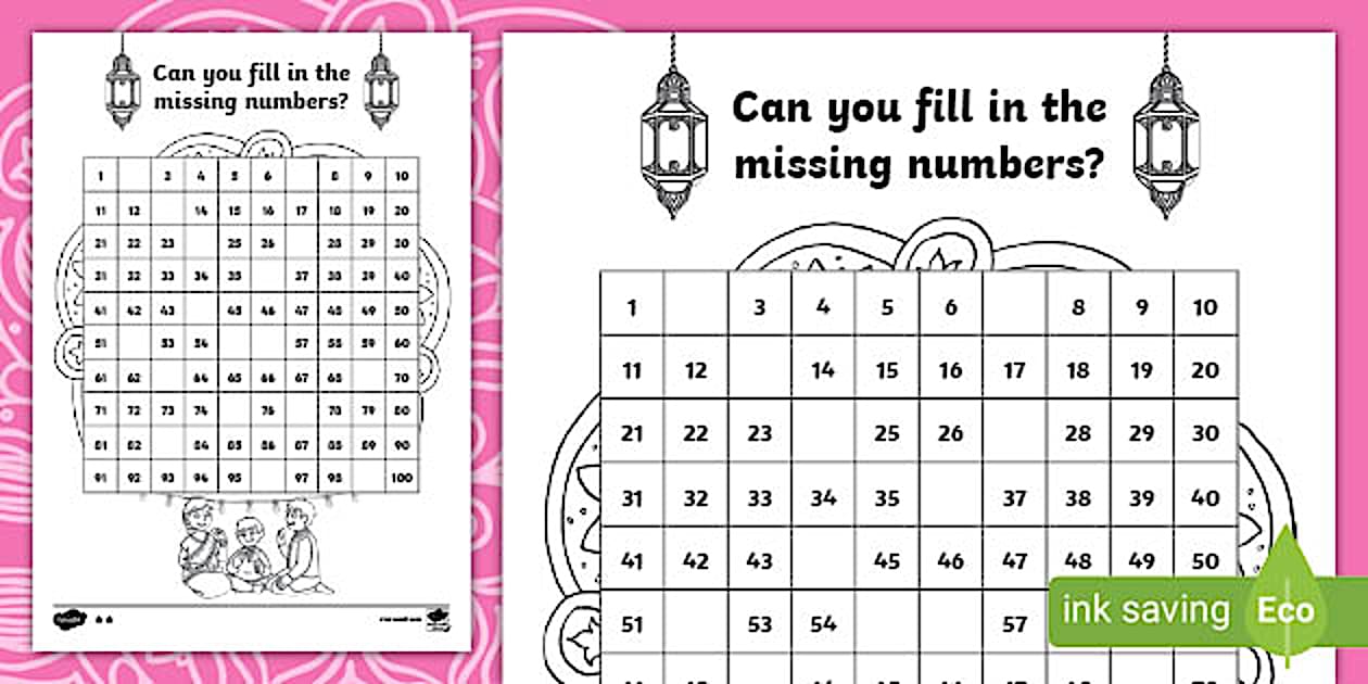 Diwali Missing Numbers Number Square - Twinkl