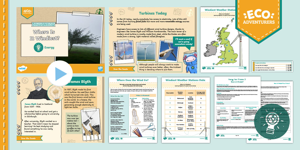 Year 3 Energy: Lesson 3 - Where Is It Windiest?