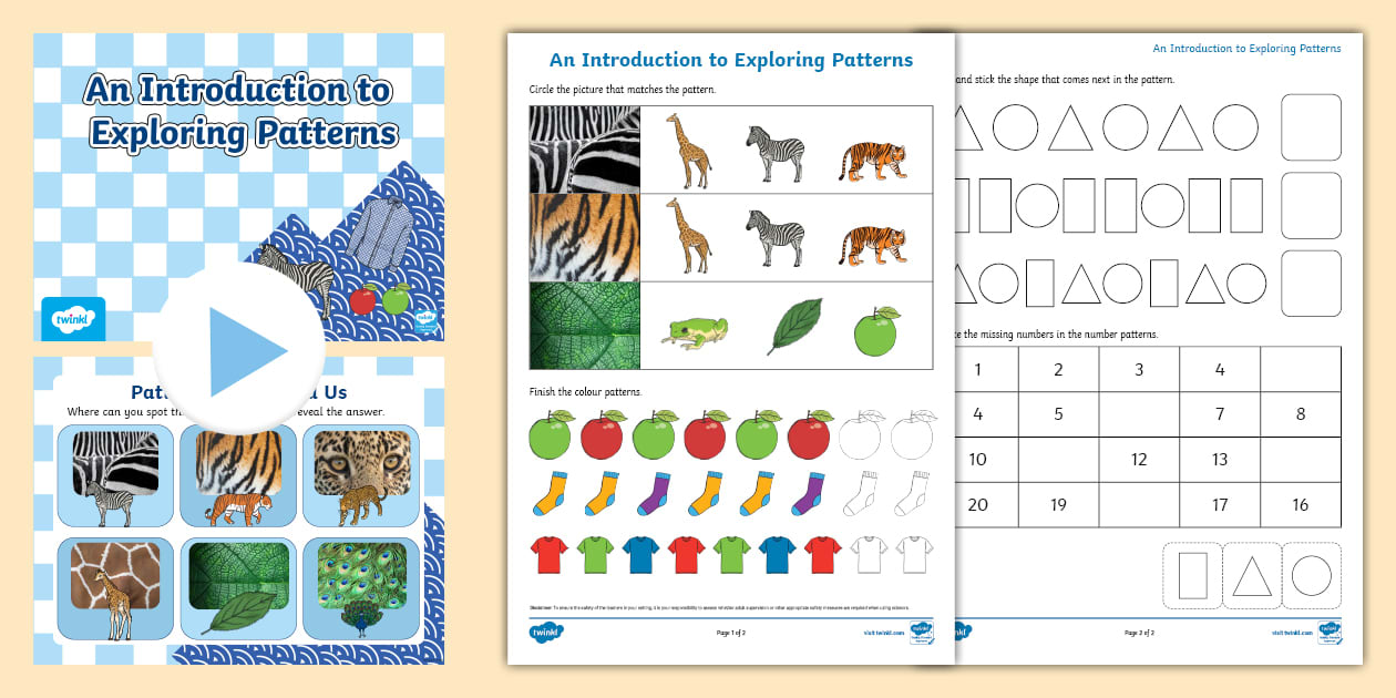 An Introduction To Exploring Patterns Resource Pack Twinkl
