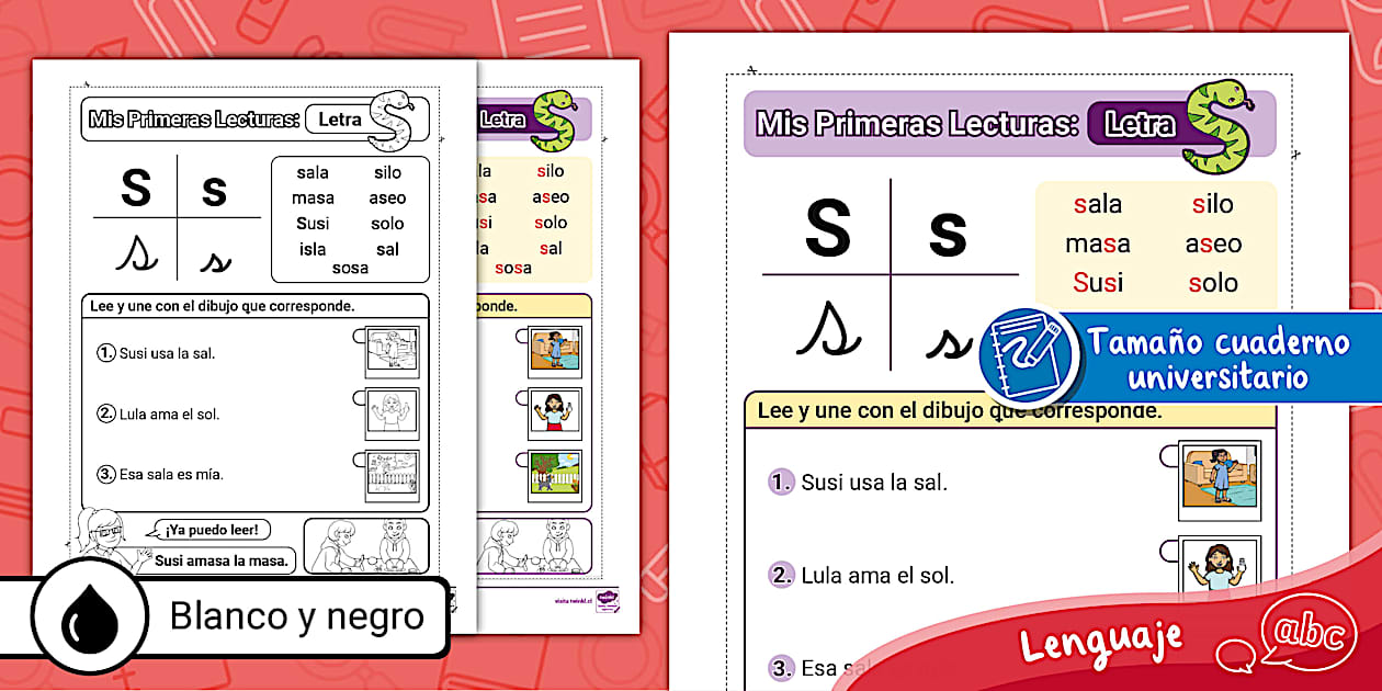 Primeras Lecturas | Letras S | Leer | Aprender a Leer | S