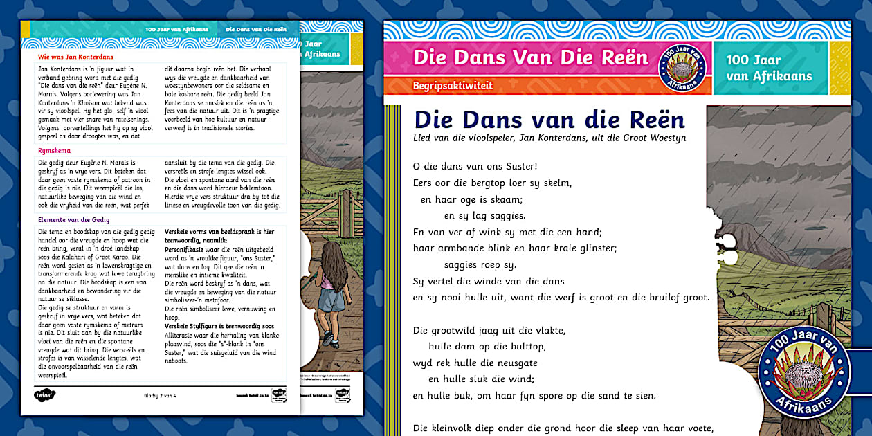 100 Jaar Van Afrikaans Die Dans Van Die Reën Eugene Marais