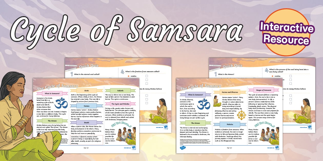 KS2 Cycle of Samsara Fact Files and Quick Quiz