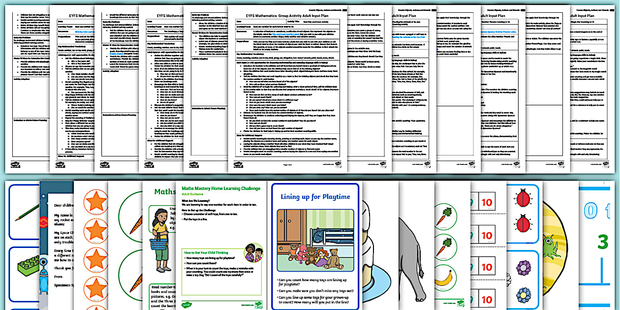 EYFS Says 1 Number for Items to 10 Adult Input Planning Pack