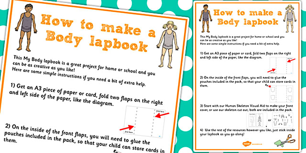 Body Lapbook Instructions Sheet (Teacher-Made) - Twinkl