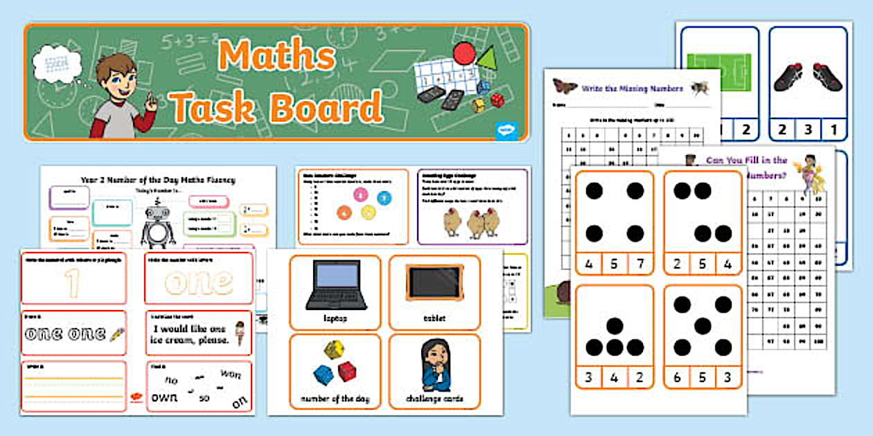 👉 Maths Task Display Pack (teacher made) - Twinkl