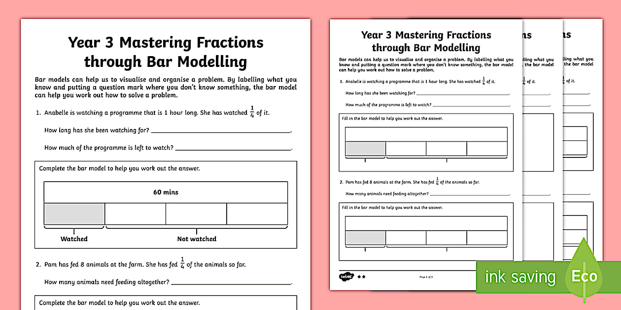 How to Master Fractions Through Bar Modelling Worksheet
