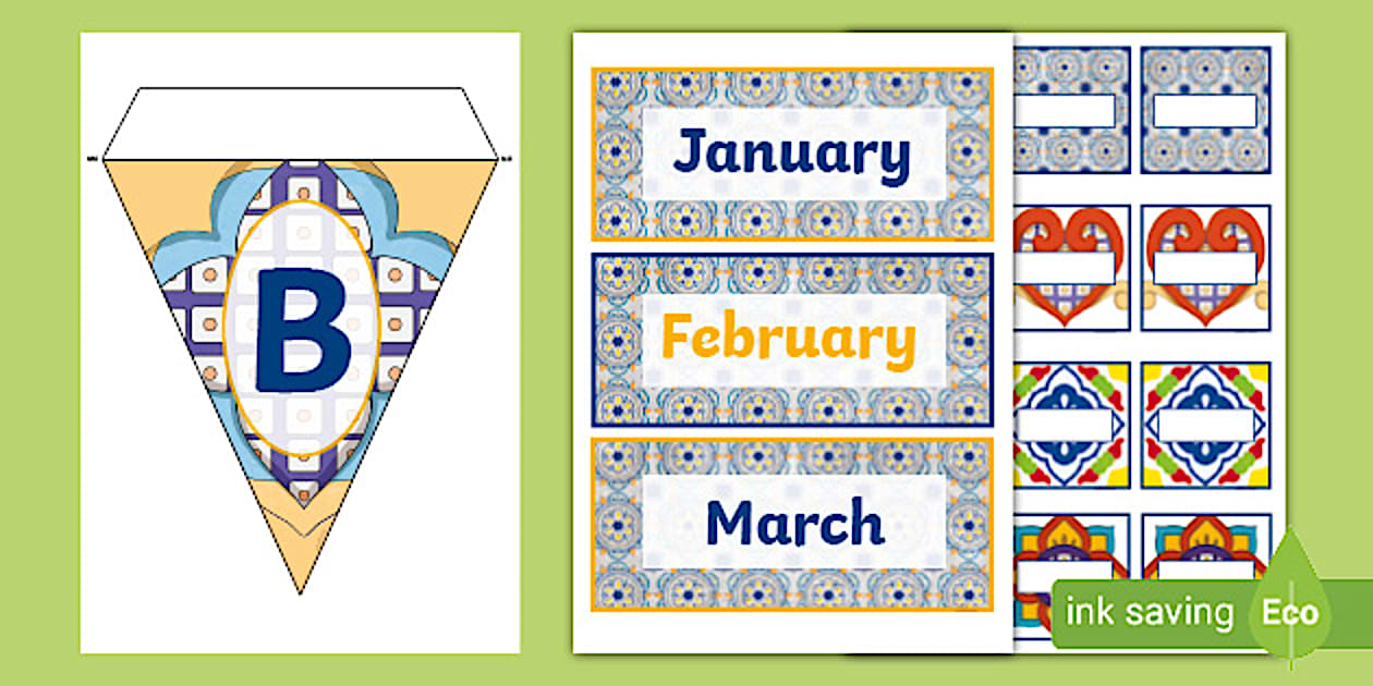 Spanish Talavera Birthday Chart (teacher made) - Twinkl