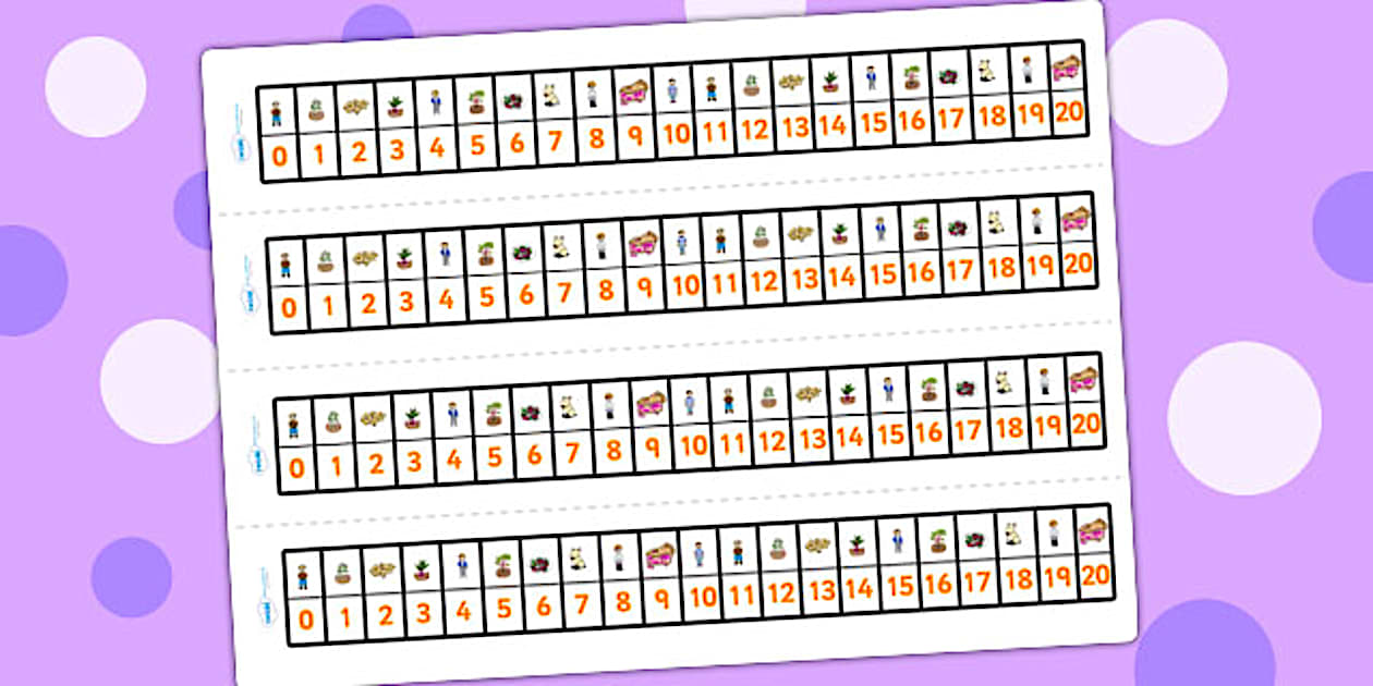 Editable Oliver's Vegetables Number Track 0 20 - Twinkl
