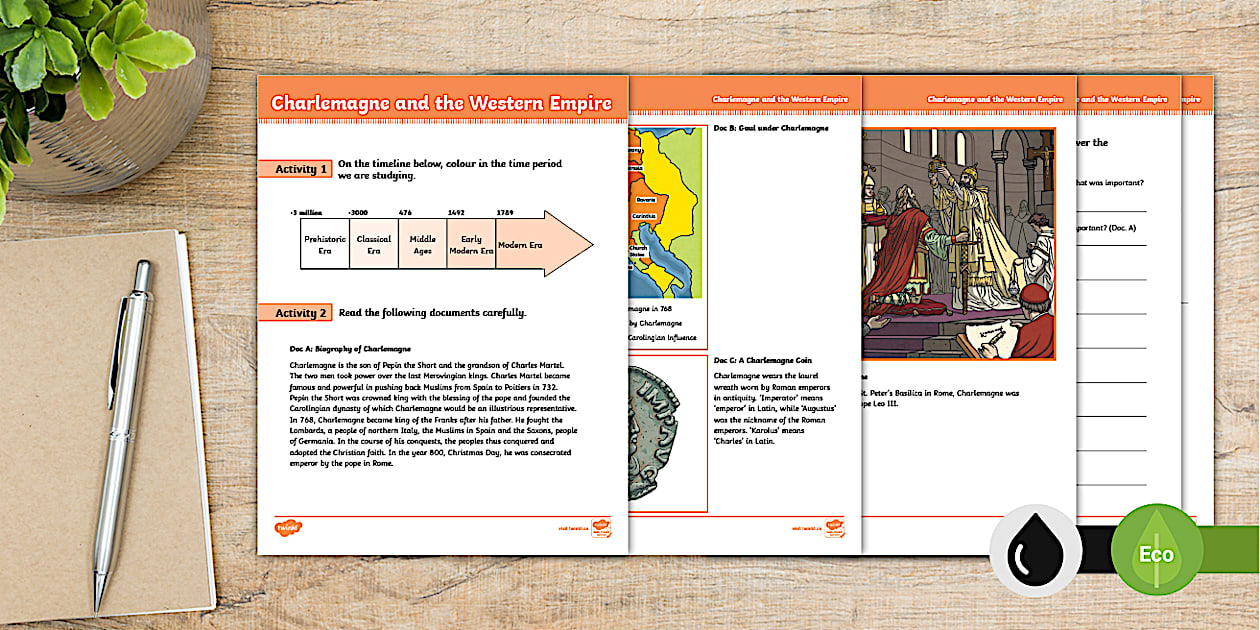 Charlemagne Activity Sheet (Teacher-Made) - Twinkl