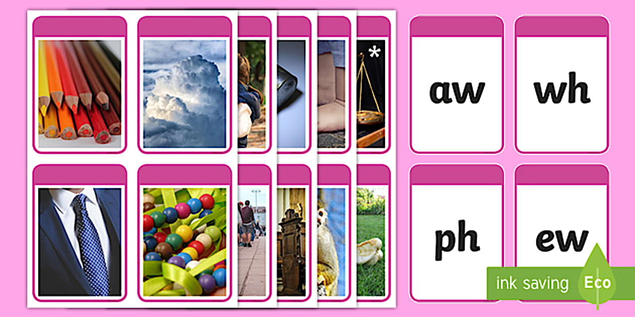 Editable Phase 5 Mnemonic Photo Flash Cards (teacher made)