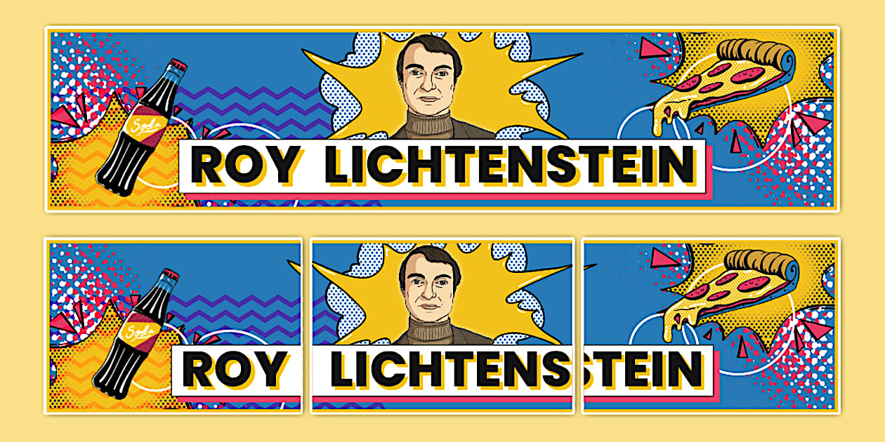 * NEW * Pop Art Themed Roy Lichtenstein Display Banner