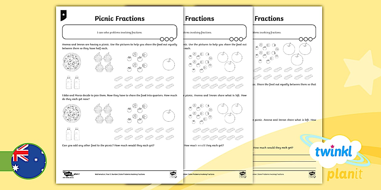 Y3 Number: Solve Problems Involving Fractions Home Learning