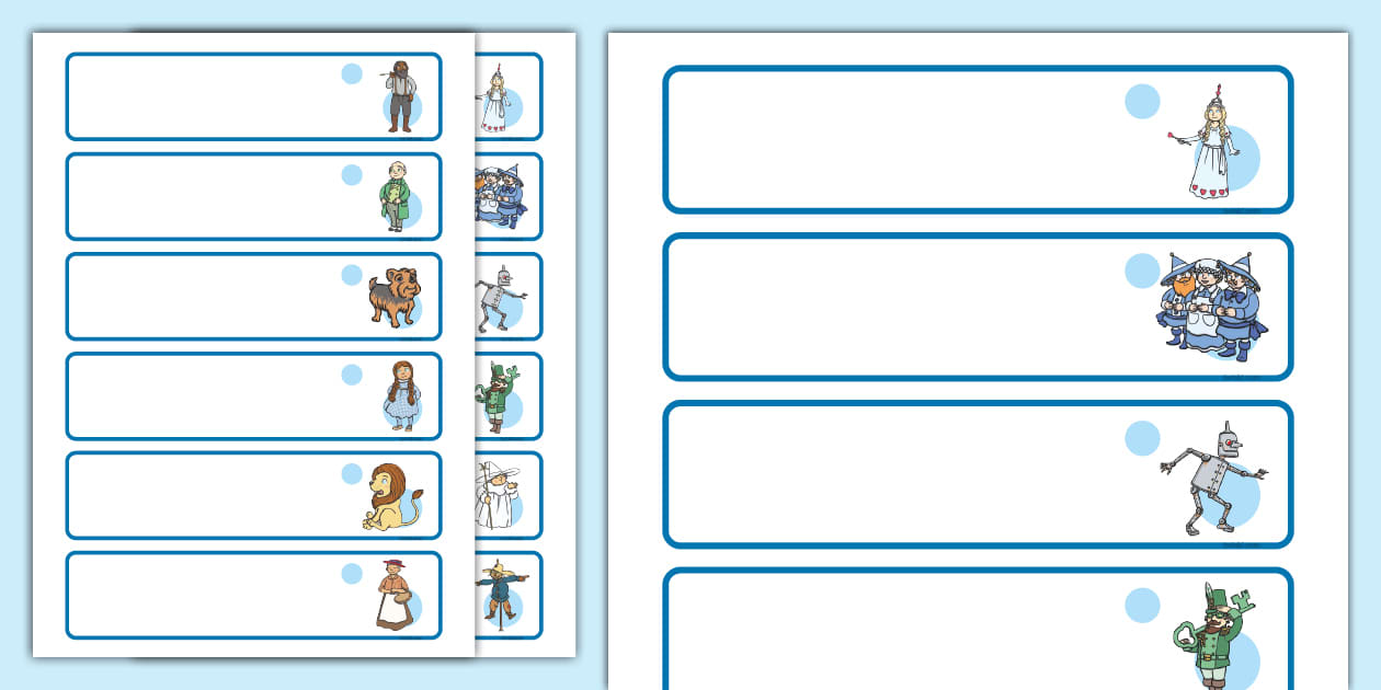 The Wizard of Oz Themed Editable Tray Labels - Twinkl