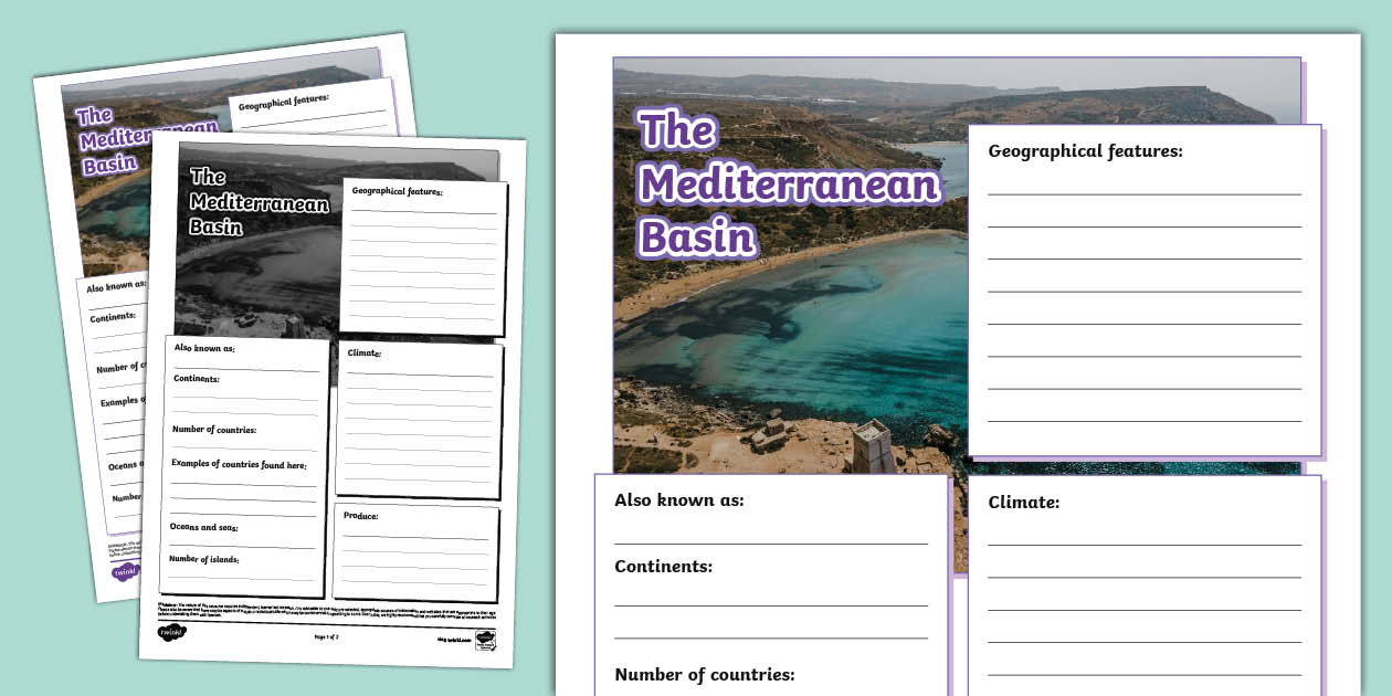 The Mediterranean Basin Fact File Template - Twinkl