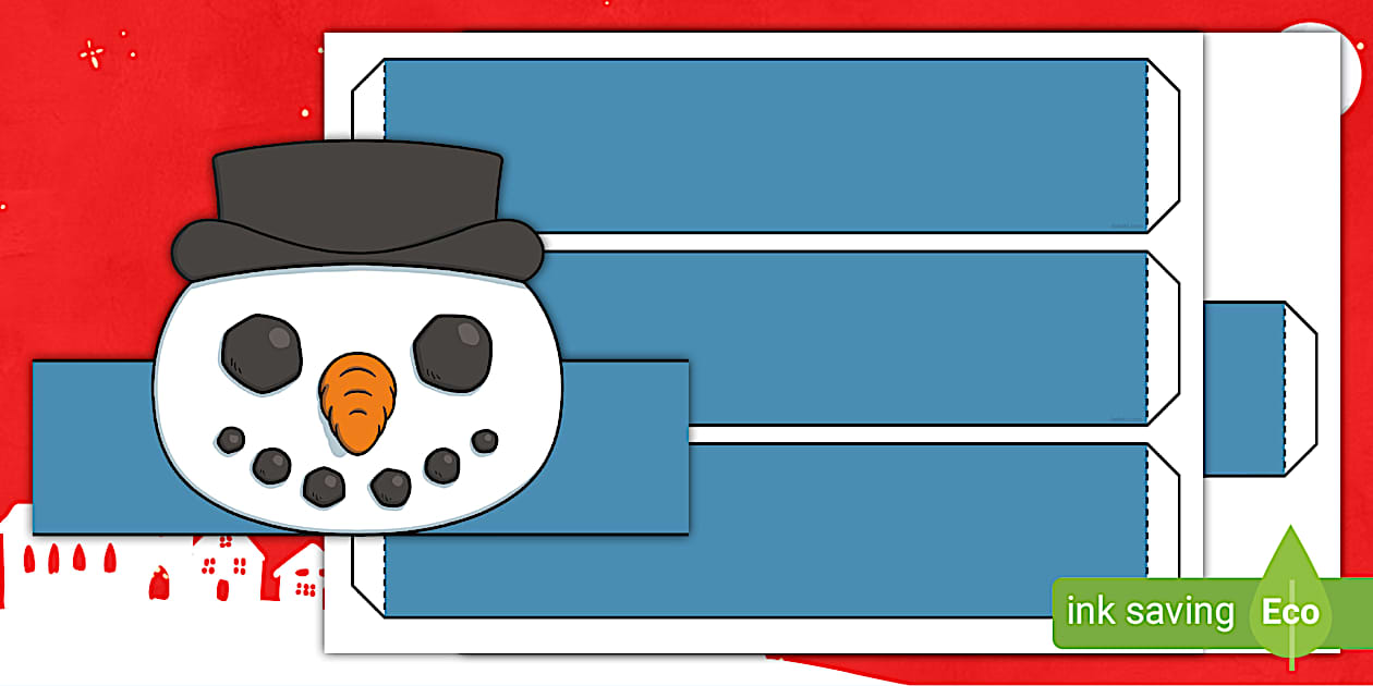 Snowman Headband Template Role Play Junior Infants/Senior Infants