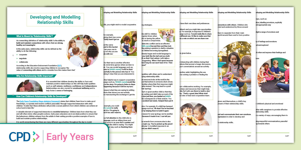 Developing and Modelling Relationship Skills | Handout