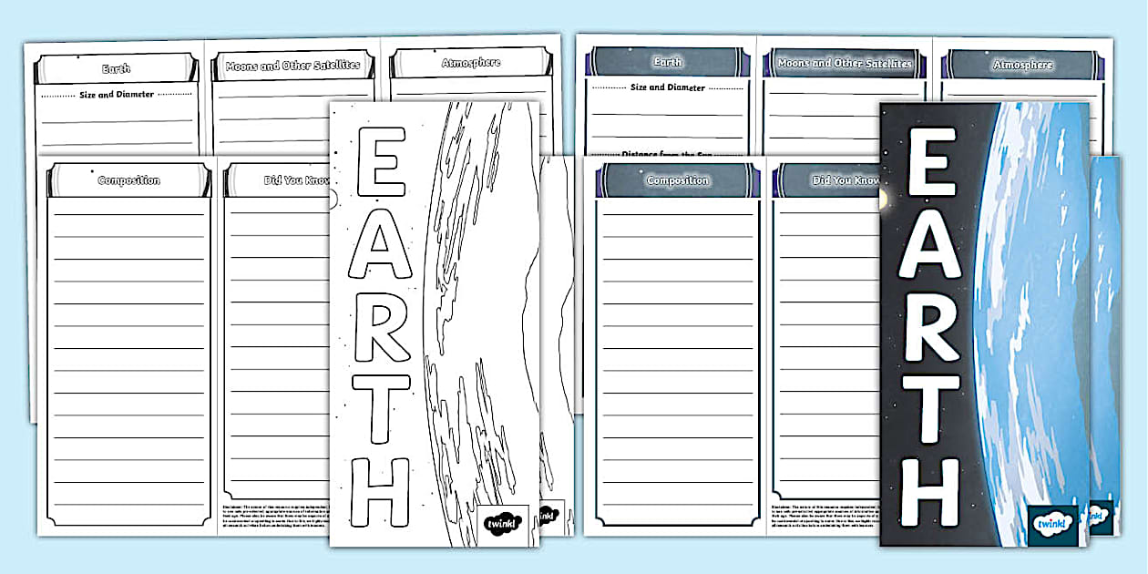 Earth Leaflet Template (teacher made) - Twinkl