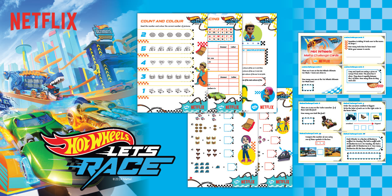 Hot Wheels Activity Sheets: Mega Maths Activities Pack