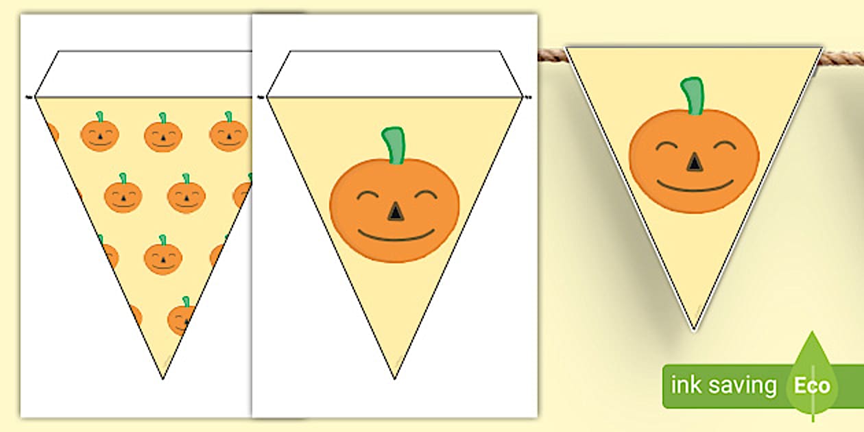 Cute Pumpkin Bunting – Display Bunting – Twinkl Resources
