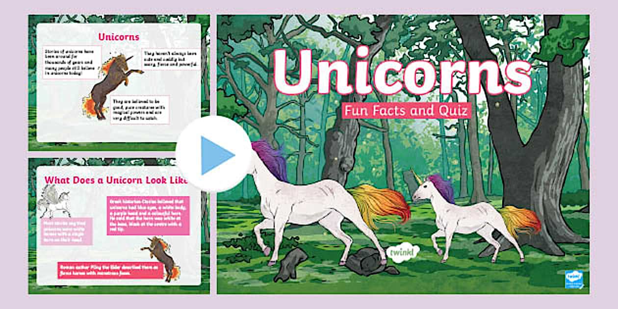 Unicorn Facts and Quiz PowerPoint (Teacher-Made) - Twinkl