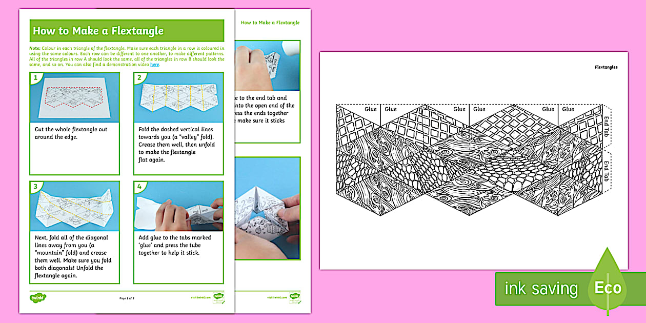KS2 Seaside Flextangle Paper Craft (teacher made) - Twinkl