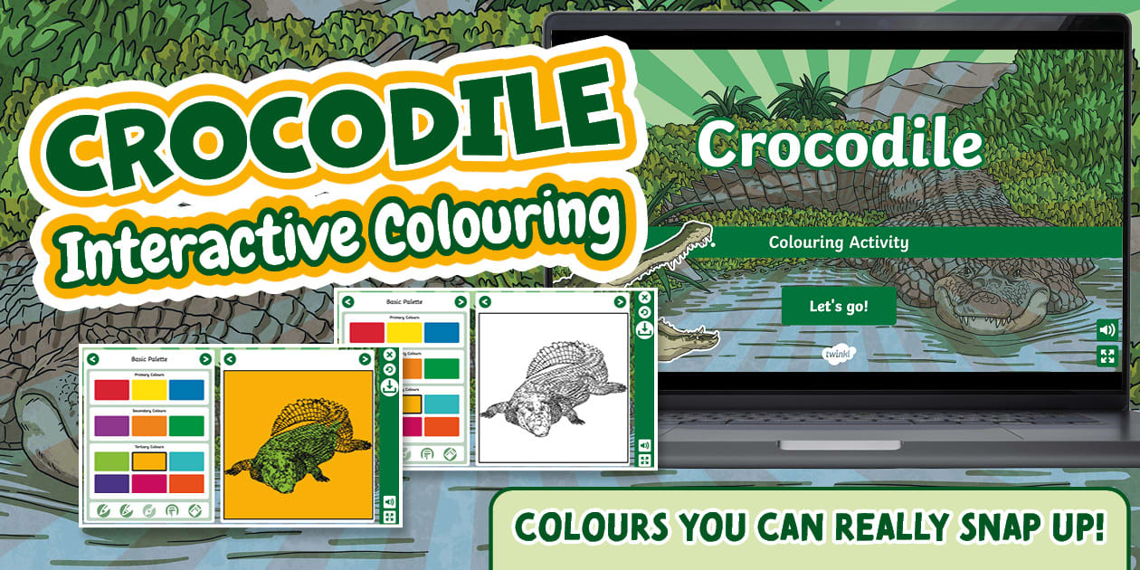 Crocodile Interactive Colouring