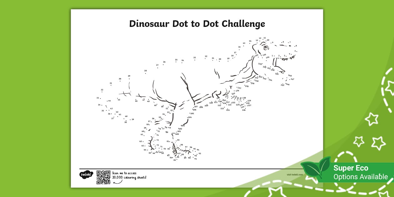 Dinosaur Dot to Dot Challenge (teacher made) - Twinkl