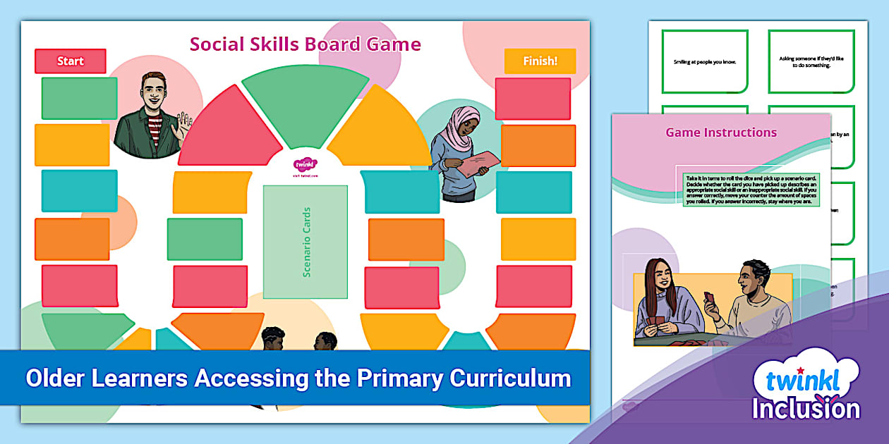 SEND: Older Learners: Social Skills Board Game - Twinkl