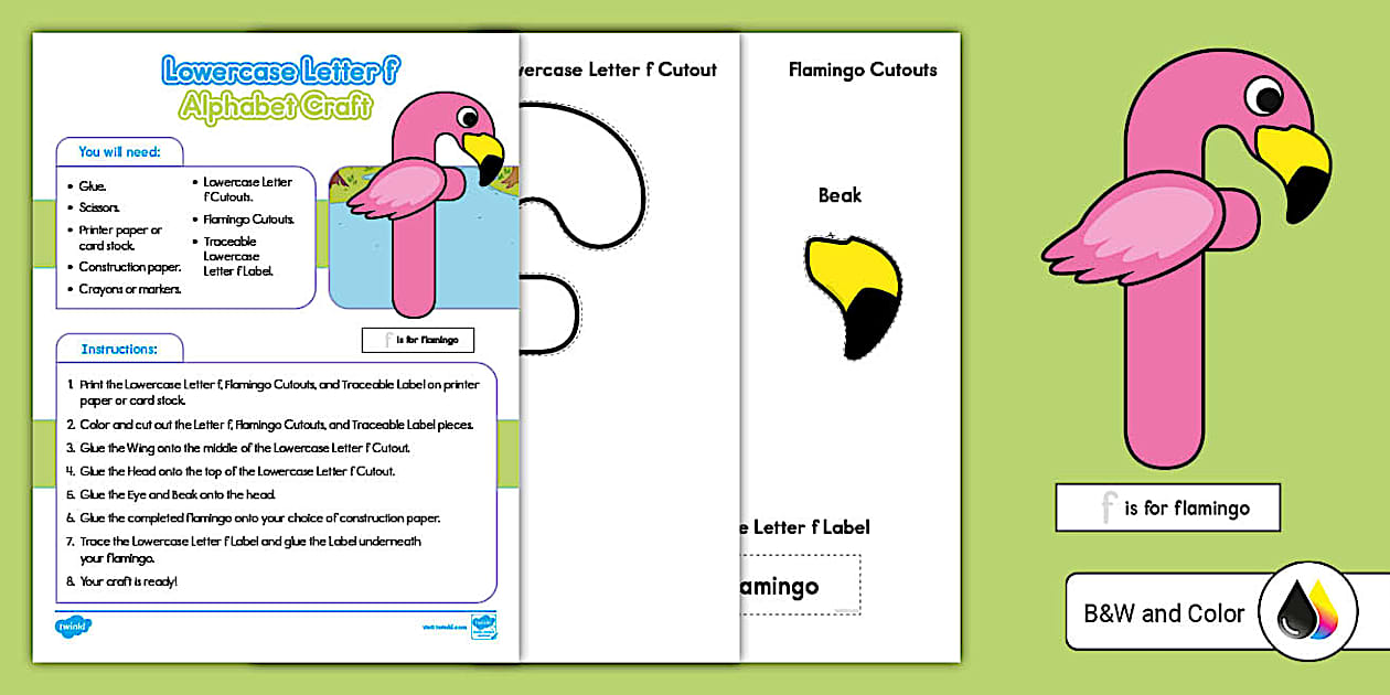 Lowercase Letter f Alphabet Craft - Twinkl