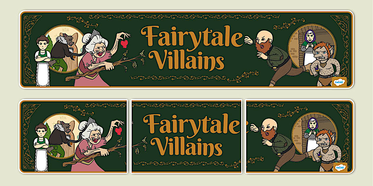 Fairytale Villains Traditional Tales-Themed Display Banner