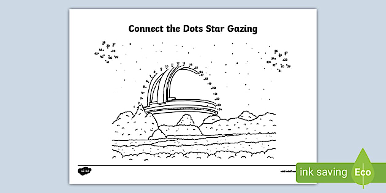 Connect the Dots Star Gazing Activity - Worksheet - Twinkl