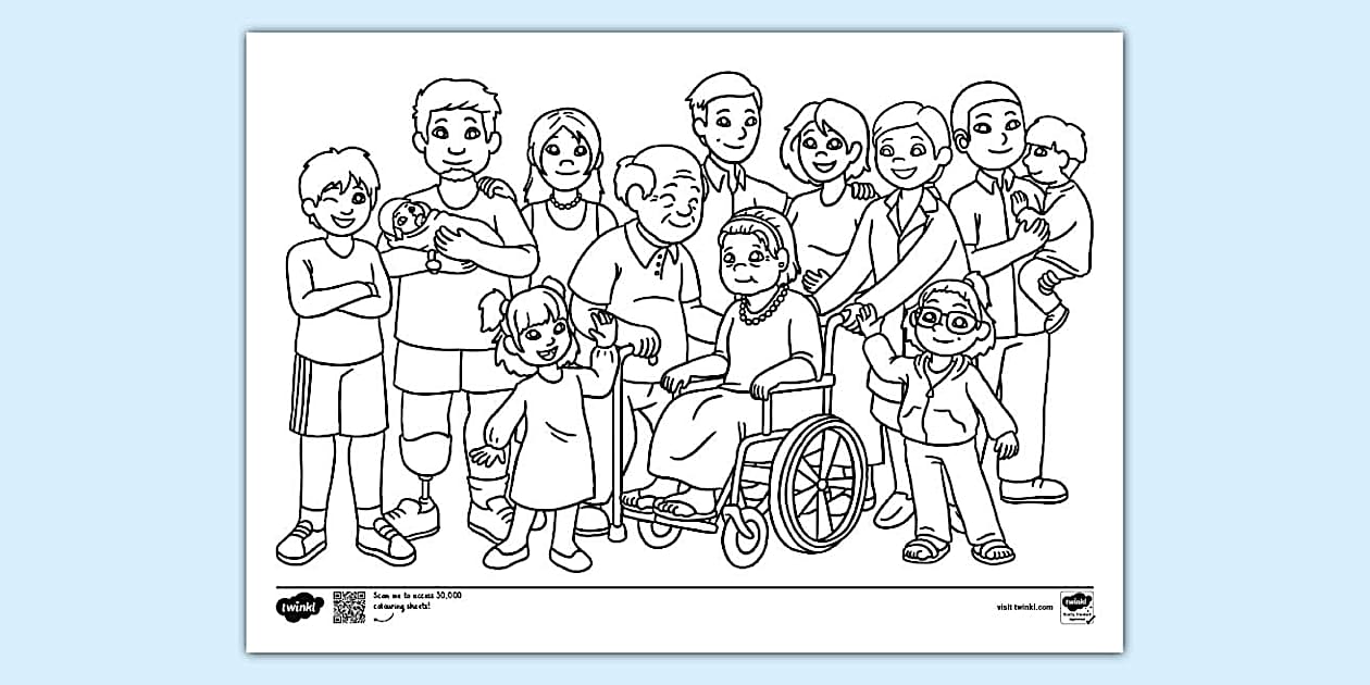 Family colouring pages | Twinkl