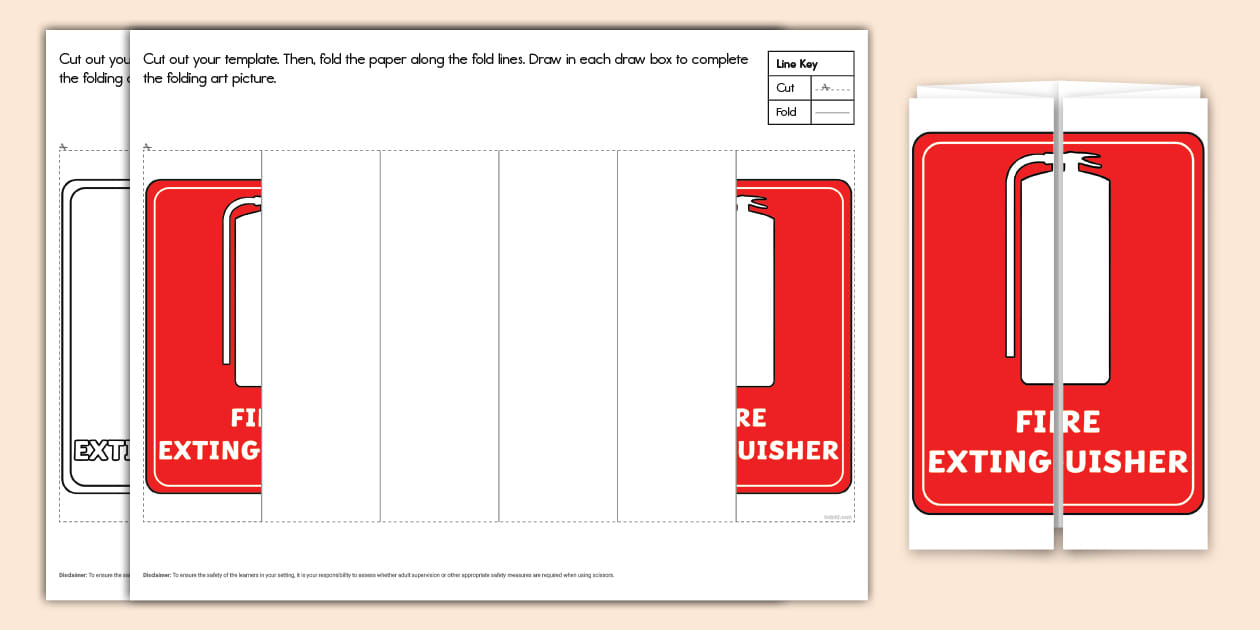 Fire Extinguisher Folding Art Template (teacher made)